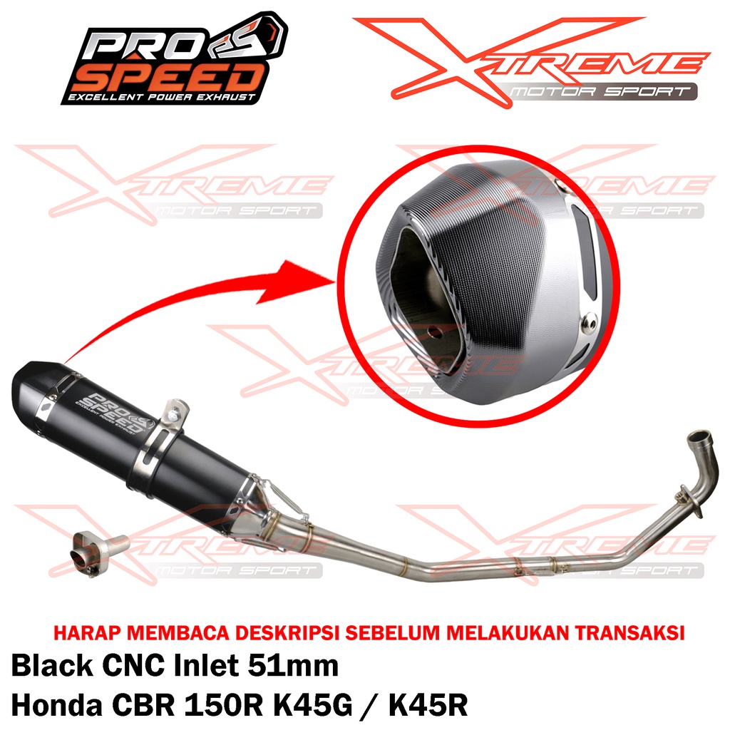 Jual Knalpot Prospeed Black Series / CNC / Carbon CBR / CB 150X / 150R K45A / K45G / K45R 2021 ...
