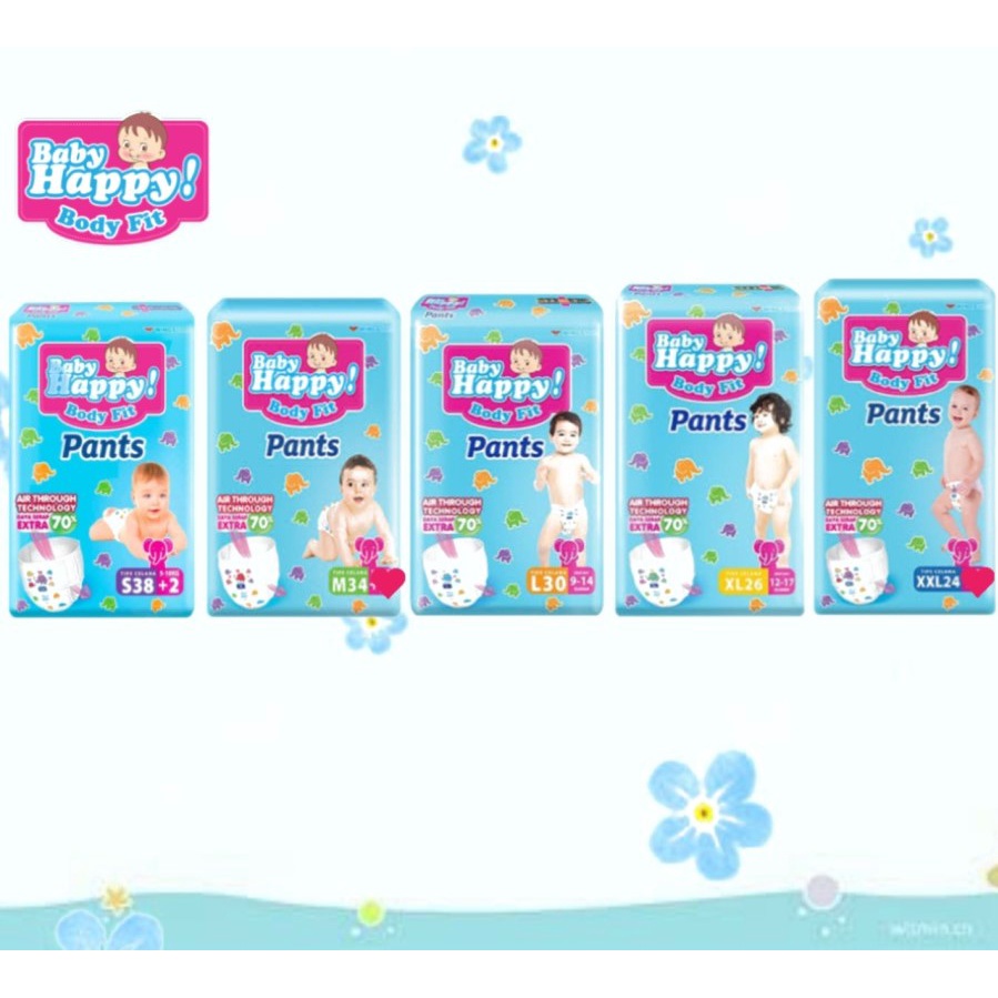 Jual Baby Happy Pants S40/M34/L30/XL26/XXL24 | Shopee Indonesia