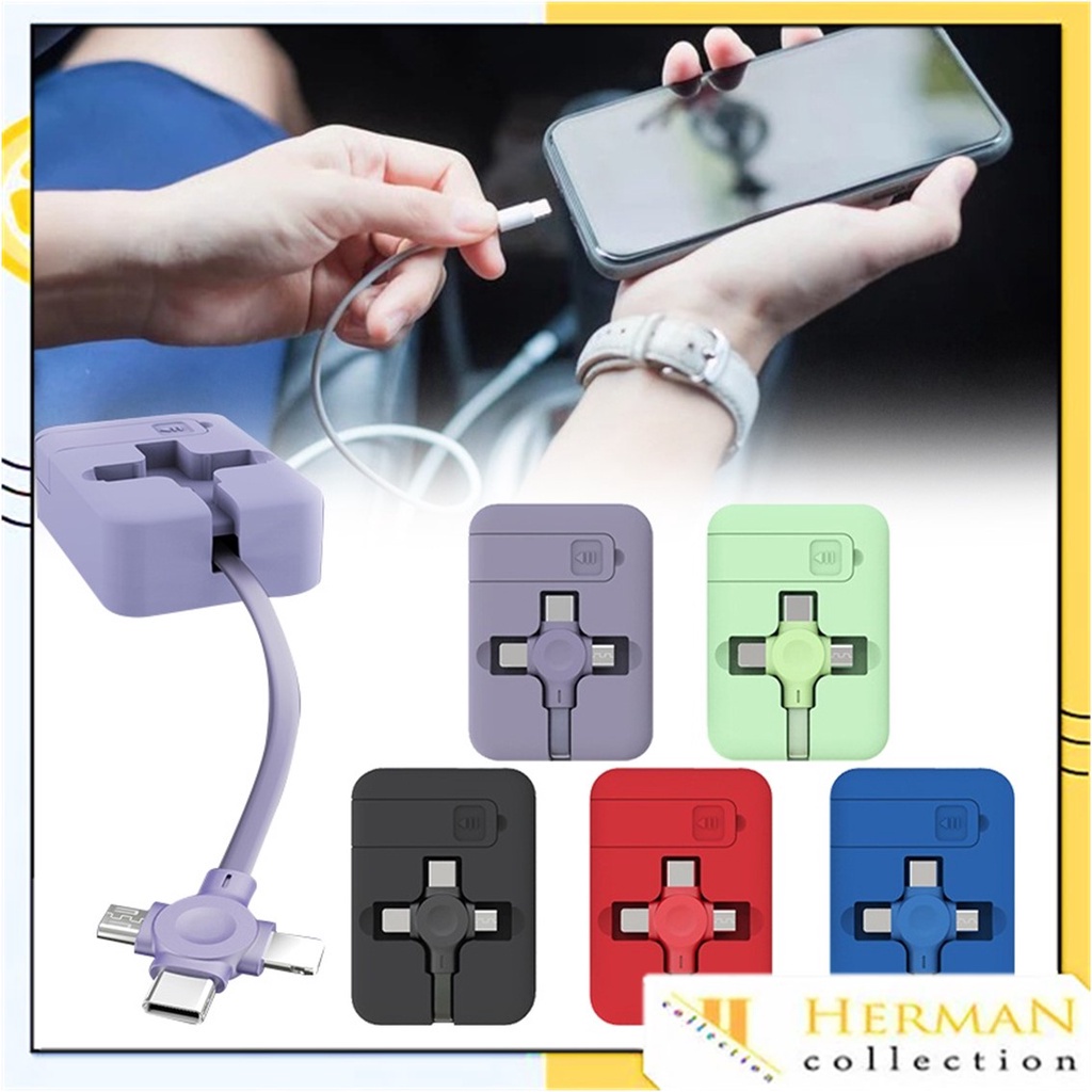 Jual HC Kabel Pengisian Daya 3 IN 1 Charger Micro USB Tipe-C Fast ...