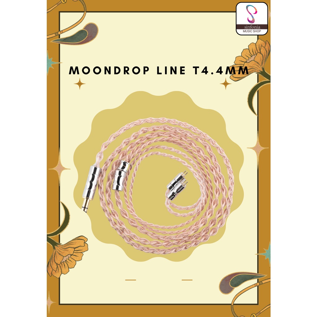 Jual Moondrop Line T 6N Single Crystal Copper 2Pin 0.78MM Upgrade Cable - 4.4MM | Shopee Indonesia