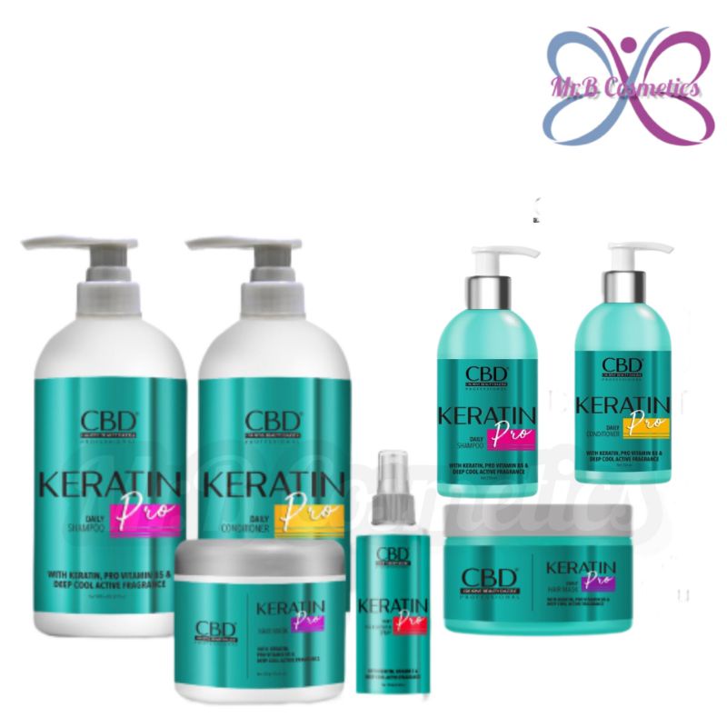 Jual CBD Professional Keratin Pro Daily Shampoo Conditioner Hair Mask ...