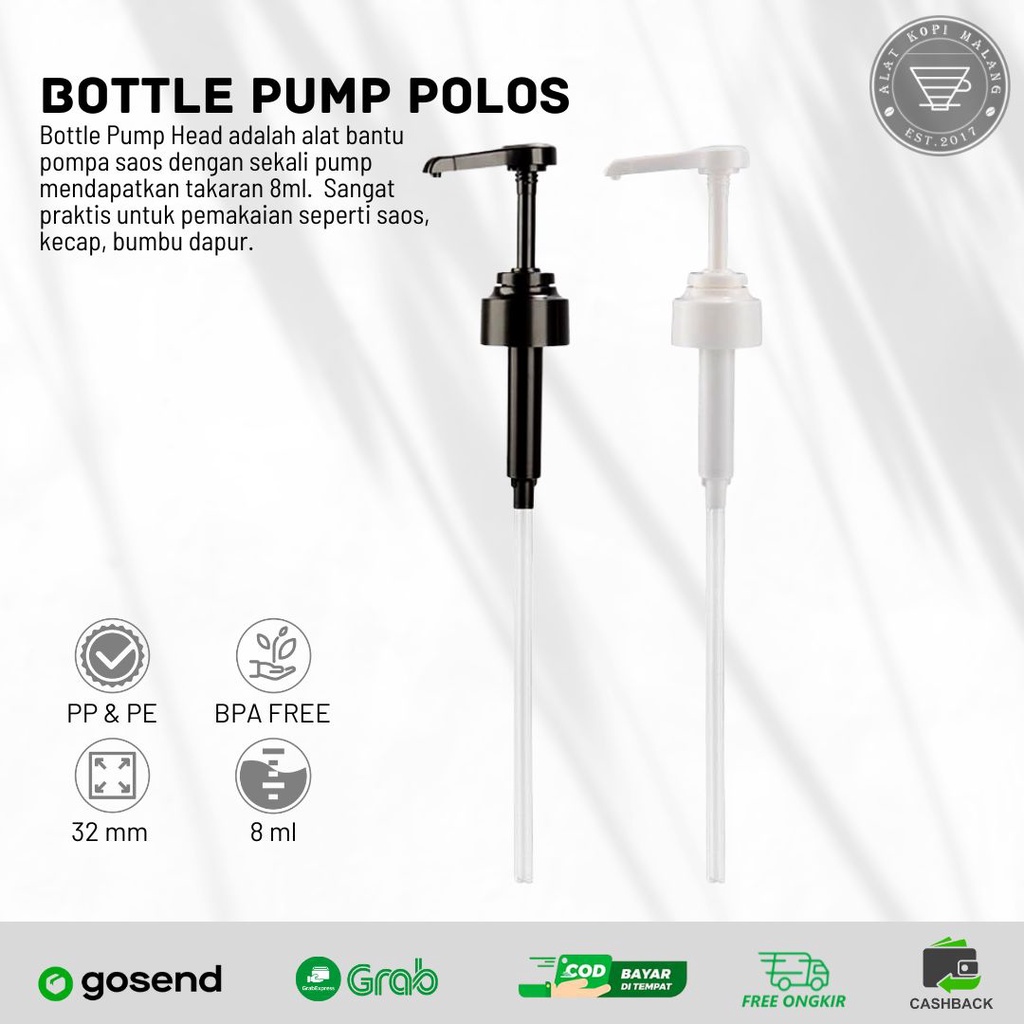Jual Bottle Pump Syrup/ Pompa sirup/ pump syrup denali monin toffin ...