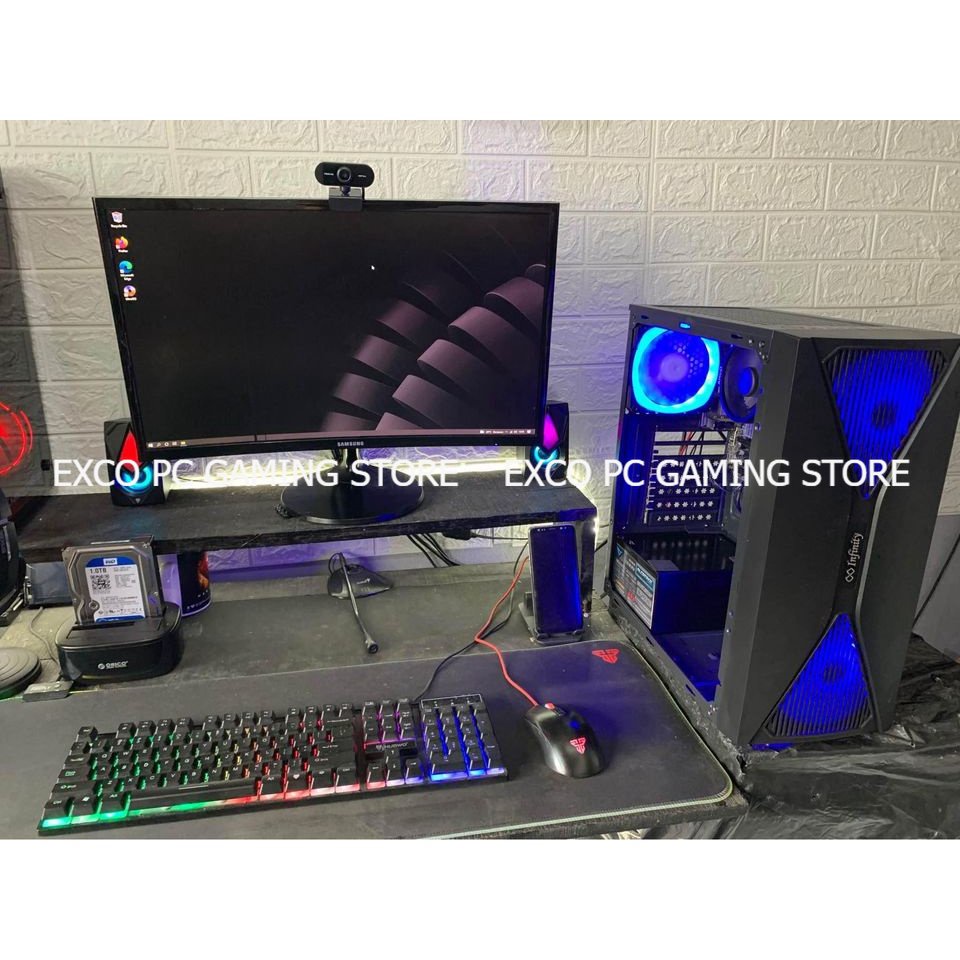 Jual PC Gaming Editing core i7 Ram 16 gb Ssd 240 gb monitor 24 in full set | Shopee Indonesia