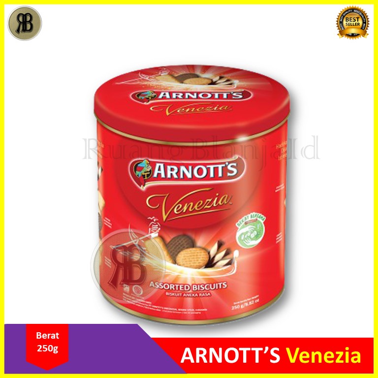 Jual BISCUIT ARNOTTS VENECIA 250Gr / BISKUIT ARRNOTTS VENEZIA KALENG ...