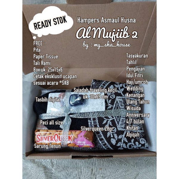 Jual Hampers AL MUJIIB kado hadiah gift box muslim souvenir tahlil ...