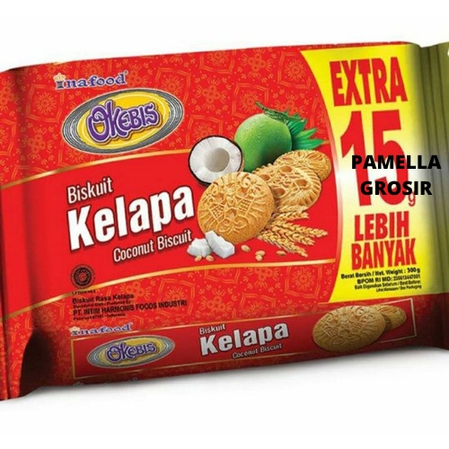 Jual Inafood OKEBIS Biskuit Kelapa 300gr+15gr | Shopee Indonesia