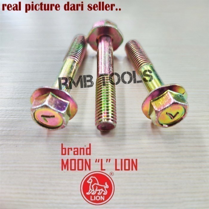 Jual M6x35 Baut Flange Bolt Kuning K10 Drat 1.00 M6 / Baut Topi Putih M6 | Shopee Indonesia