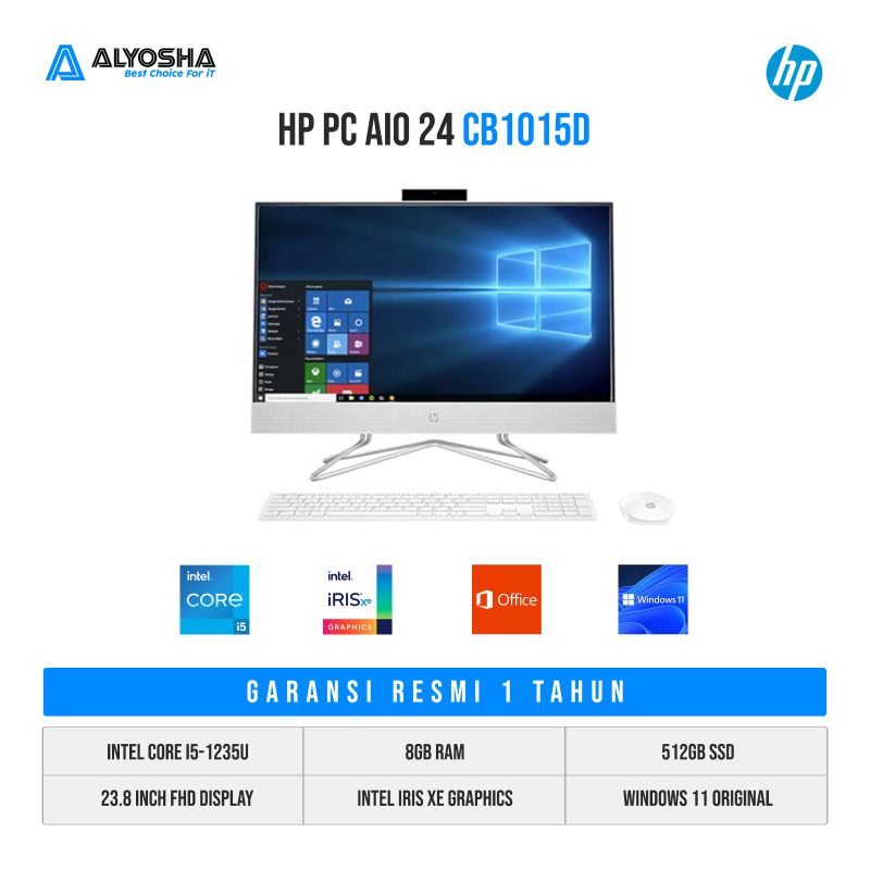Jual HP PC AIO 24-cb1015d | Core i5-1235U 8GB | 512GB | 23.8" FHD ...