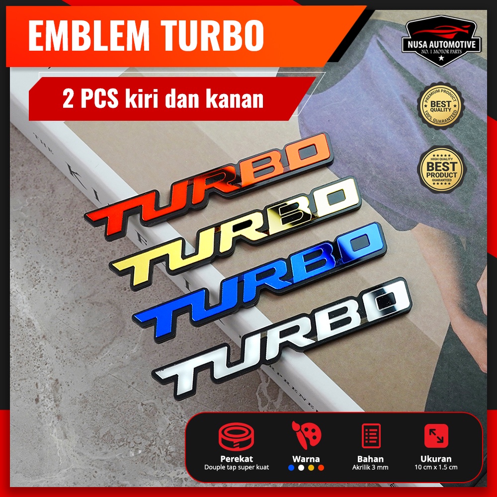 Jual EMBLEM TURBO EMBLEM ASLI BUKAN STIKER BAHAN BERKUALITAS TIMBUL ...