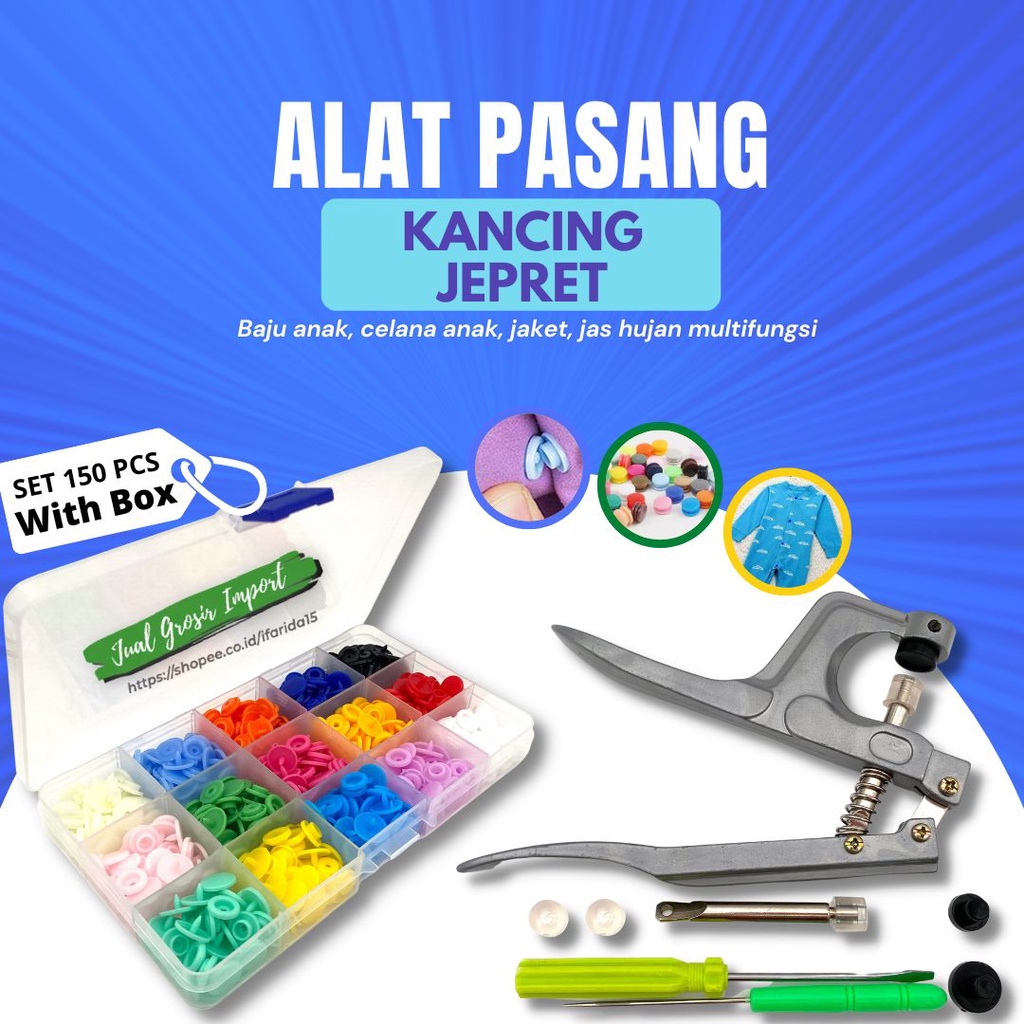 Jual Tang Alat Pasang Press Kancing Jepret Cetet Plastik Warna Warni ...