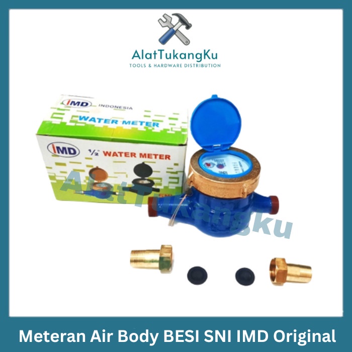 Jual Meteran Air PAM Body BESI SNI IMD Original 1/2 inch Water meter ...