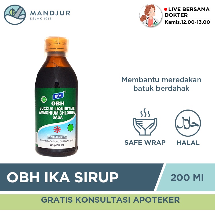 Jual OBH Ika Sirup 200 mL - Obat Batuk Berdahak | Shopee Indonesia