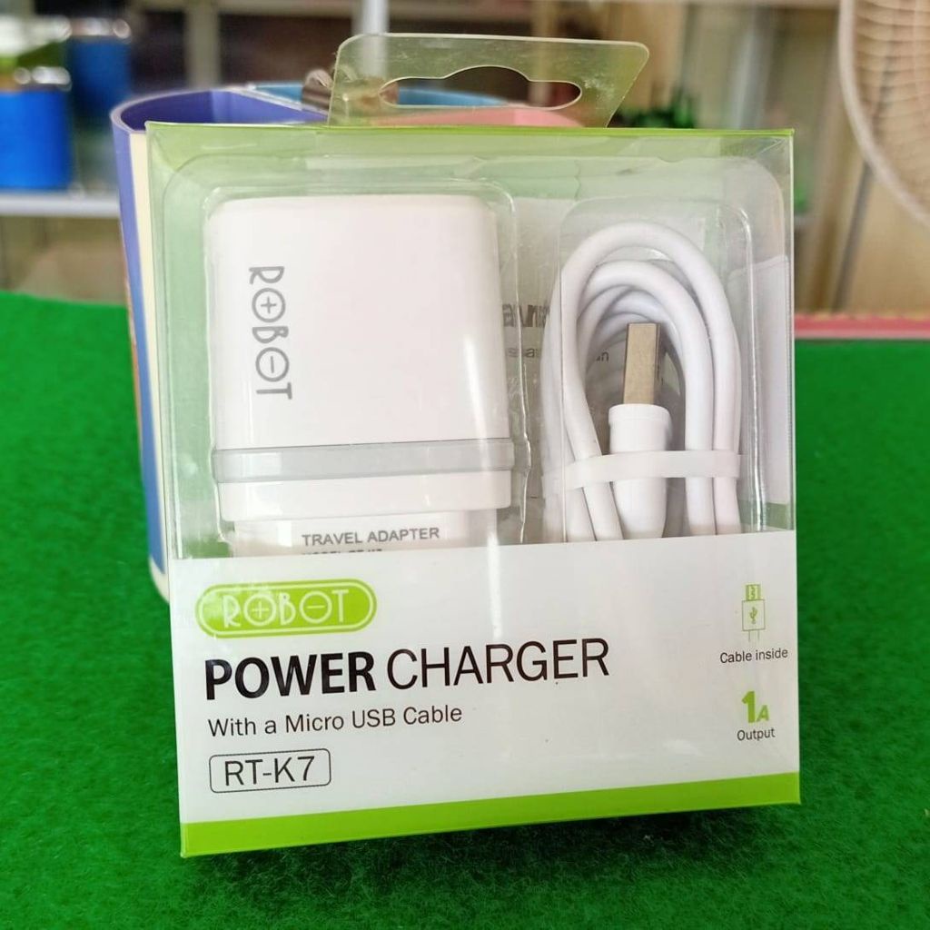 Jual Charger ROBOT RT-K7 with micro usb cable Original | Shopee Indonesia