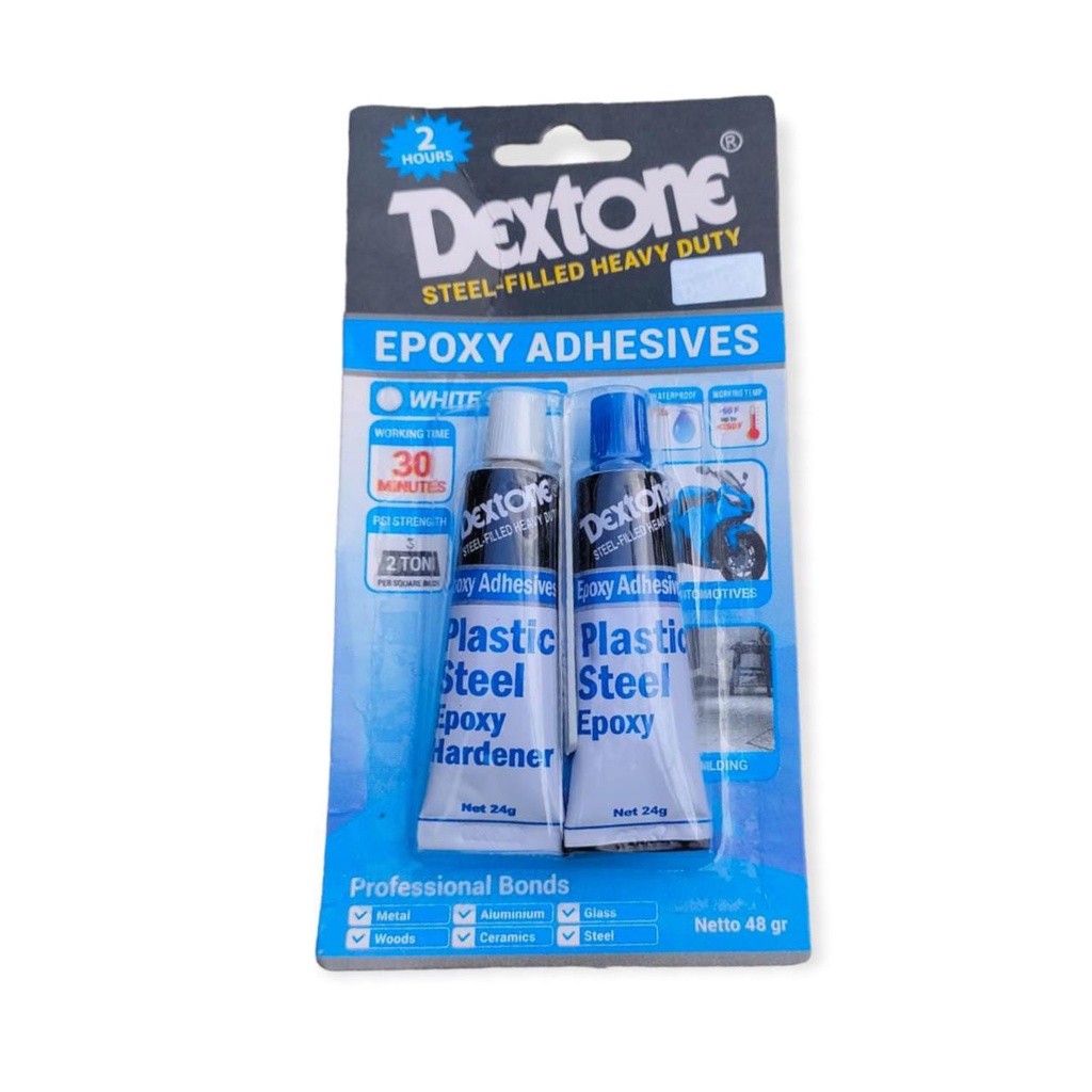 Jual Dextone Steel Plastic Epoxy Adhesive 30 Menit Lem Campur Besi ...