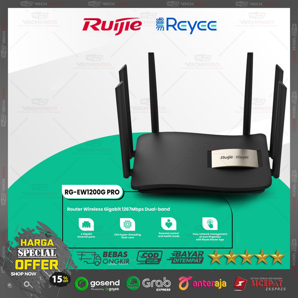 Harga RUIJIE-REYEE-RG-EW1200G-PRO-1300M-DUAL-BAND-GIGABIT-WIRELESS-ROUTER Terbaru Okt 2025 ...