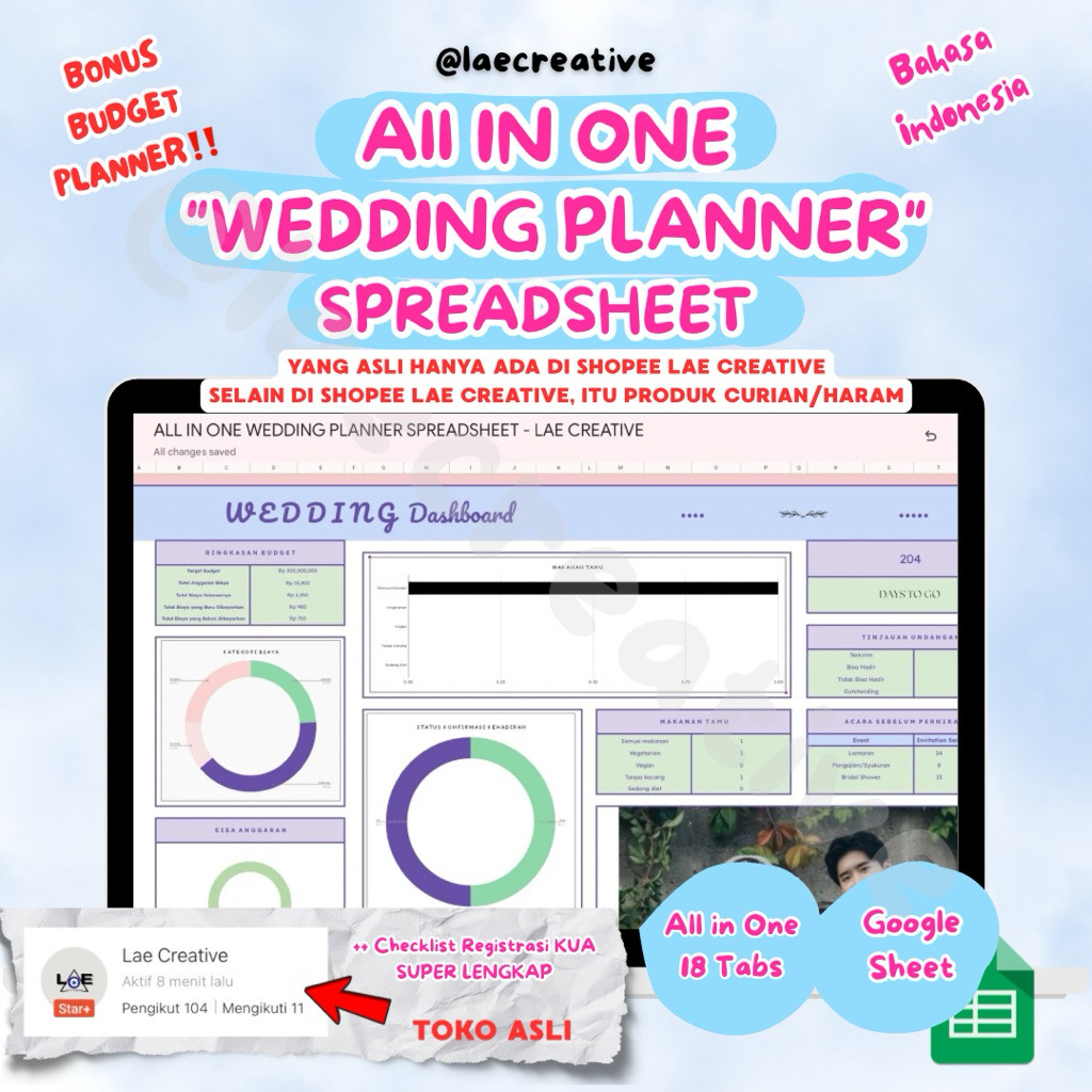 Harga wedding planner spreadsheet Terbaru Nov 2025 | BigGo Indonesia