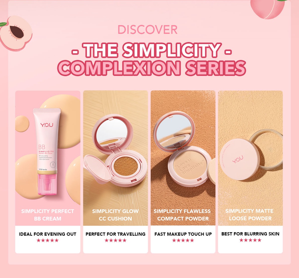Jual [NEW] YOU Simplicity Glowy CC Cushion | Natural Makeup Foundation ...