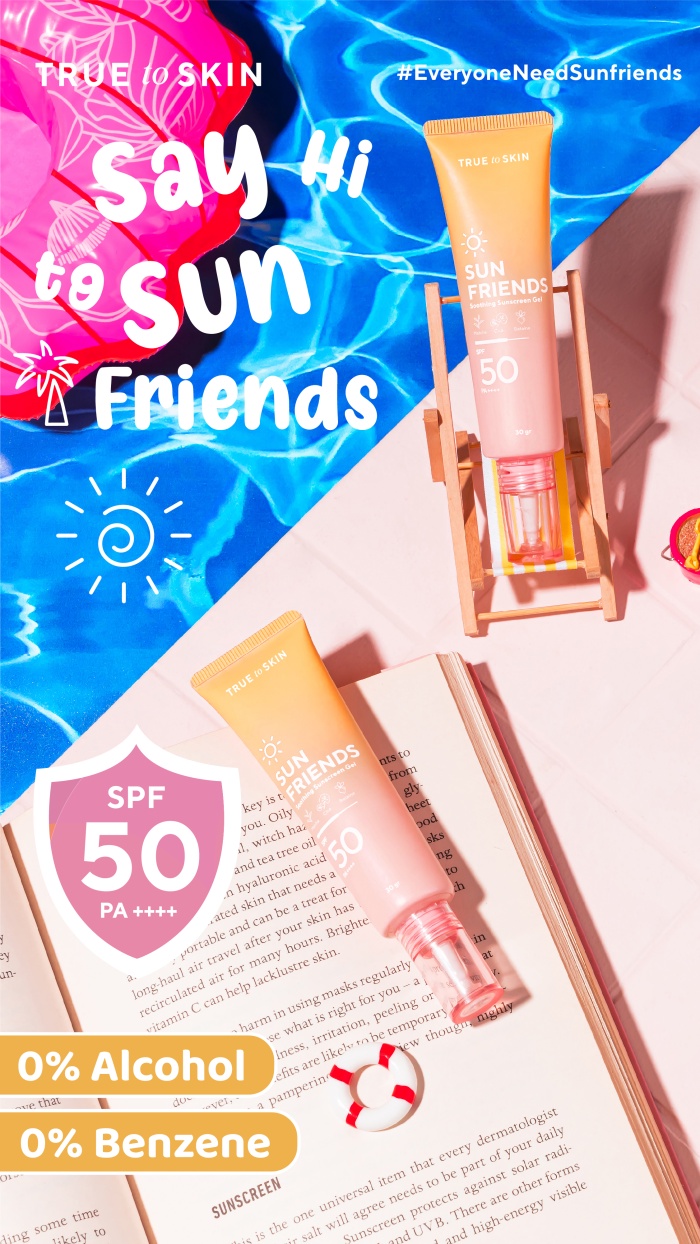 Jual True to Skin Sunfriends Sunscreen Gel SPF 50 PA++++ | Shopee Indonesia